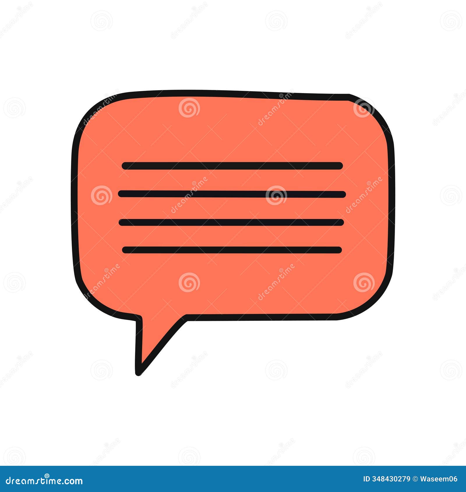 Speech Bubble Icon. Text, Message, Comment Symbol Stock Vector ...