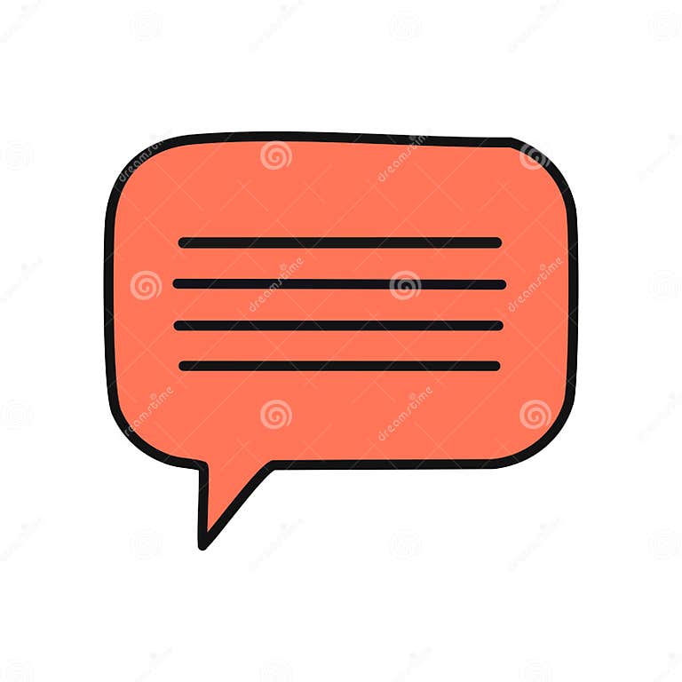 Speech Bubble Icon. Text, Message, Comment Symbol Stock Vector ...