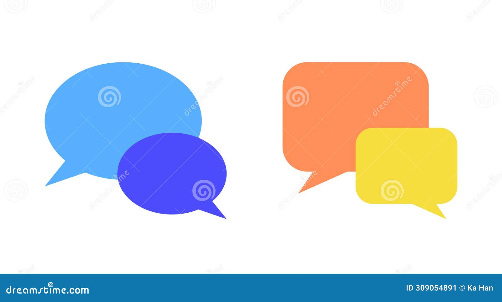 Speech Bubble Icon Vector in Flat Style. Chat, Speak, Talk Sign Symbol ...
