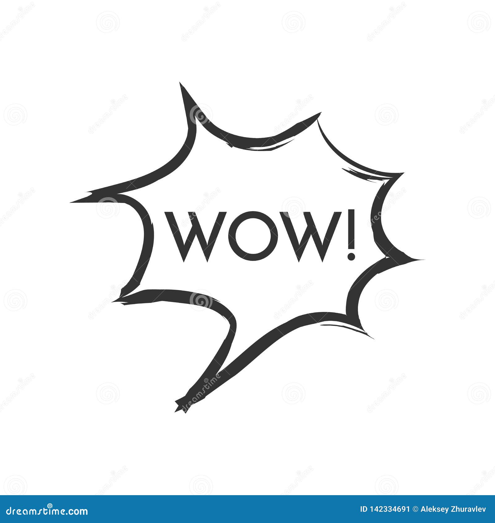 Speech Bubble Icon Vector with Text WOW . Simple Flat Symbol Stock ...