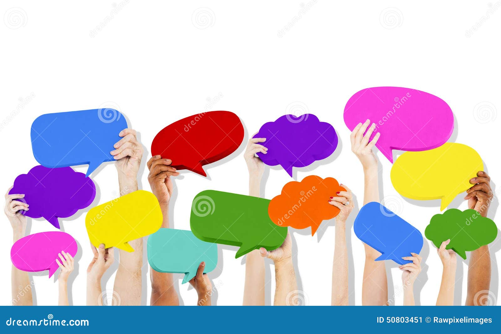 Speech Bubble Icons Talking Hands Stock Illustration - Illustration of ...