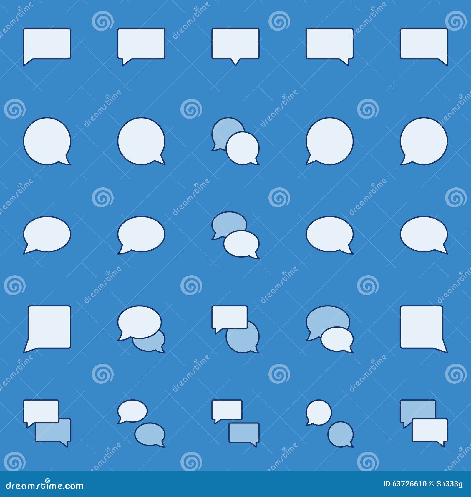Speech bubble icons stock vector. Illustration of interface - 63726610