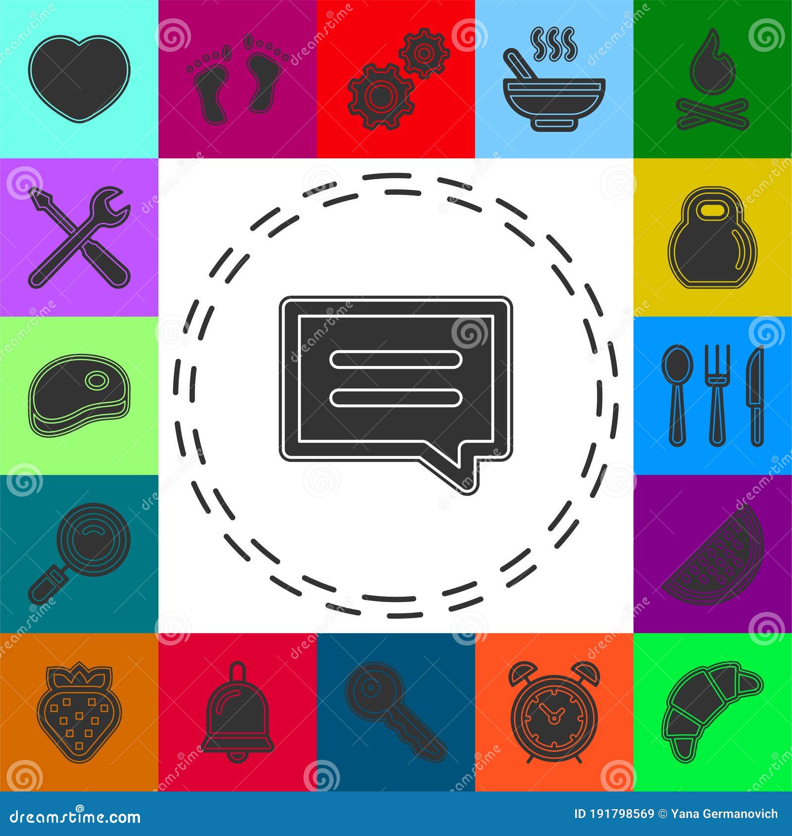 Speech Bubble Illustration, Communication Icon - Conversation Symbol ...