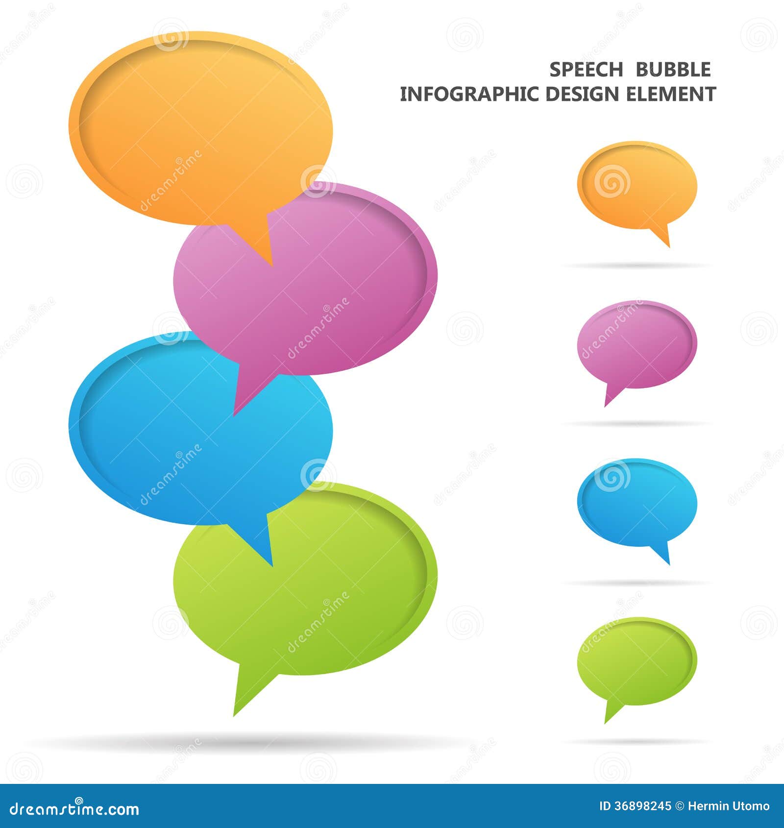 Speech Bubble Infographic Design Elements Stock Vector - Illustration ...