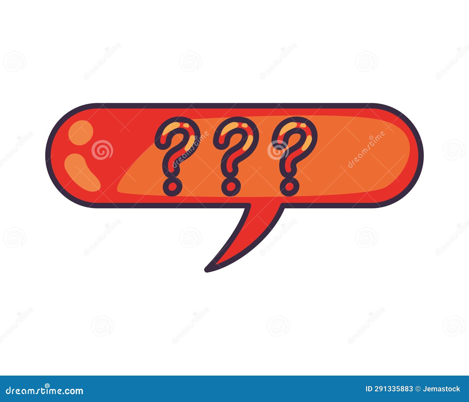 Speech Bubble with Interrogation Sign Answer Stock Vector ...