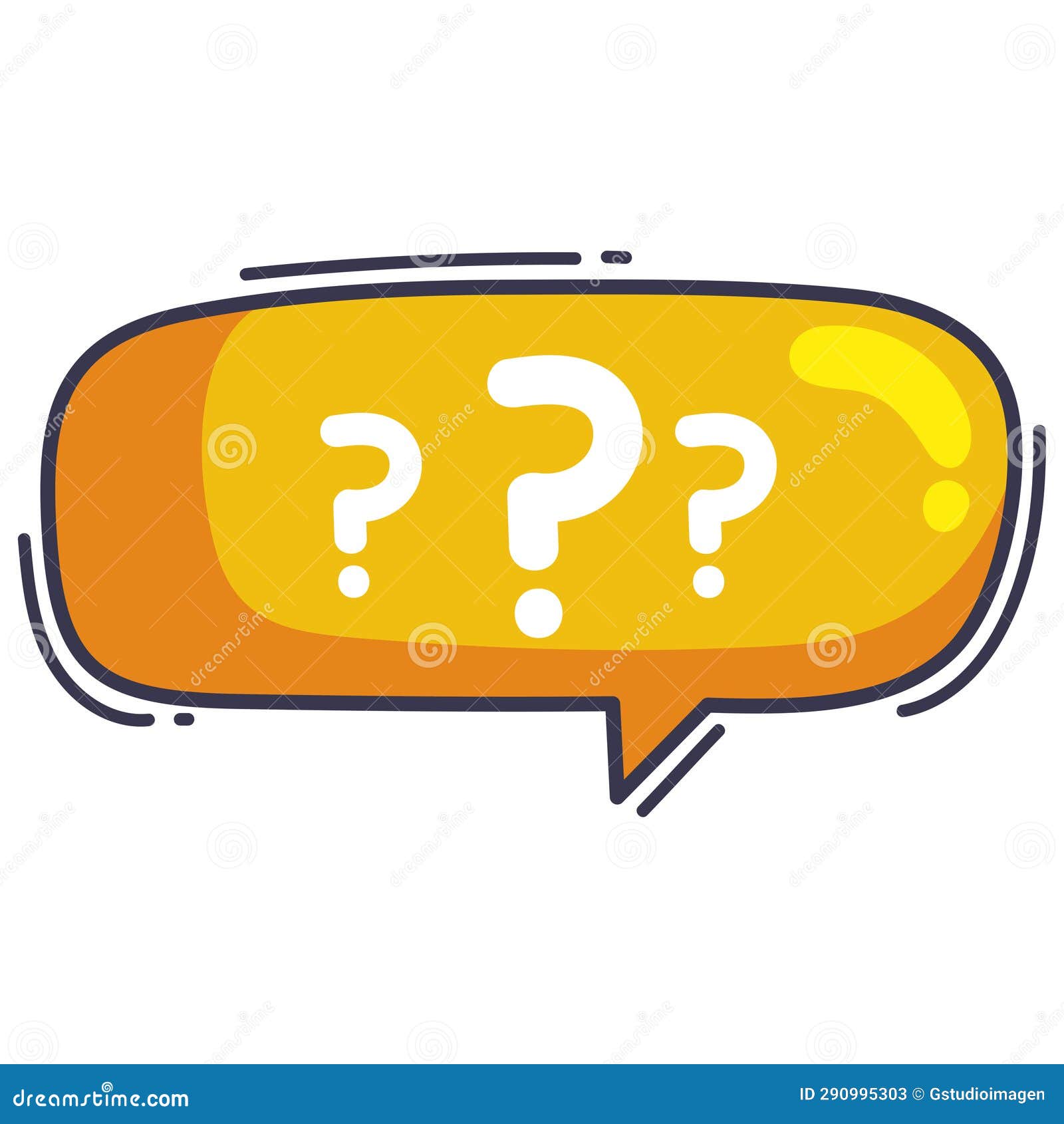 Speech Bubble with Interrogation Sign Design Stock Vector ...