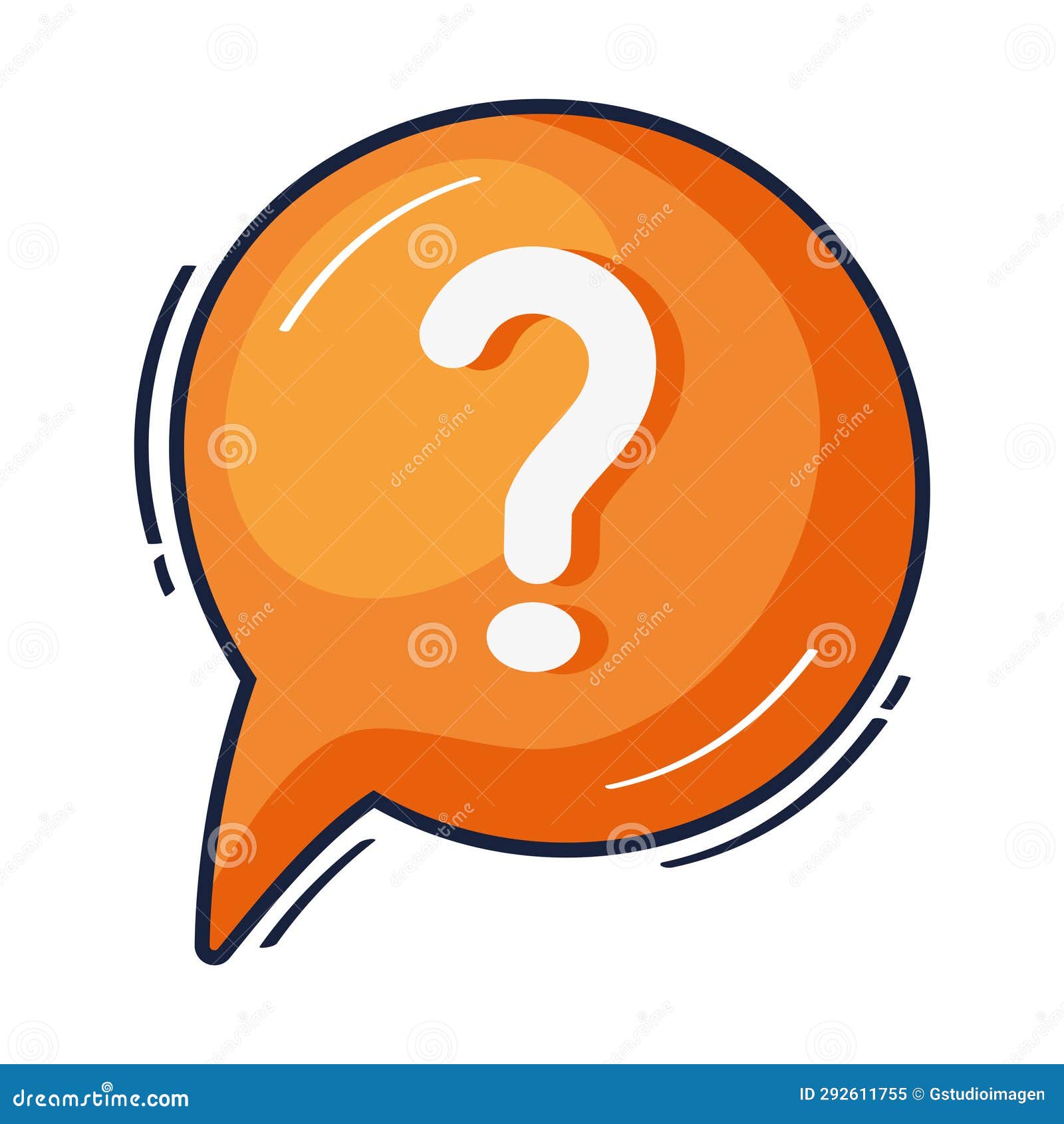Speech Bubble with Interrogation Sign Design Stock Vector ...