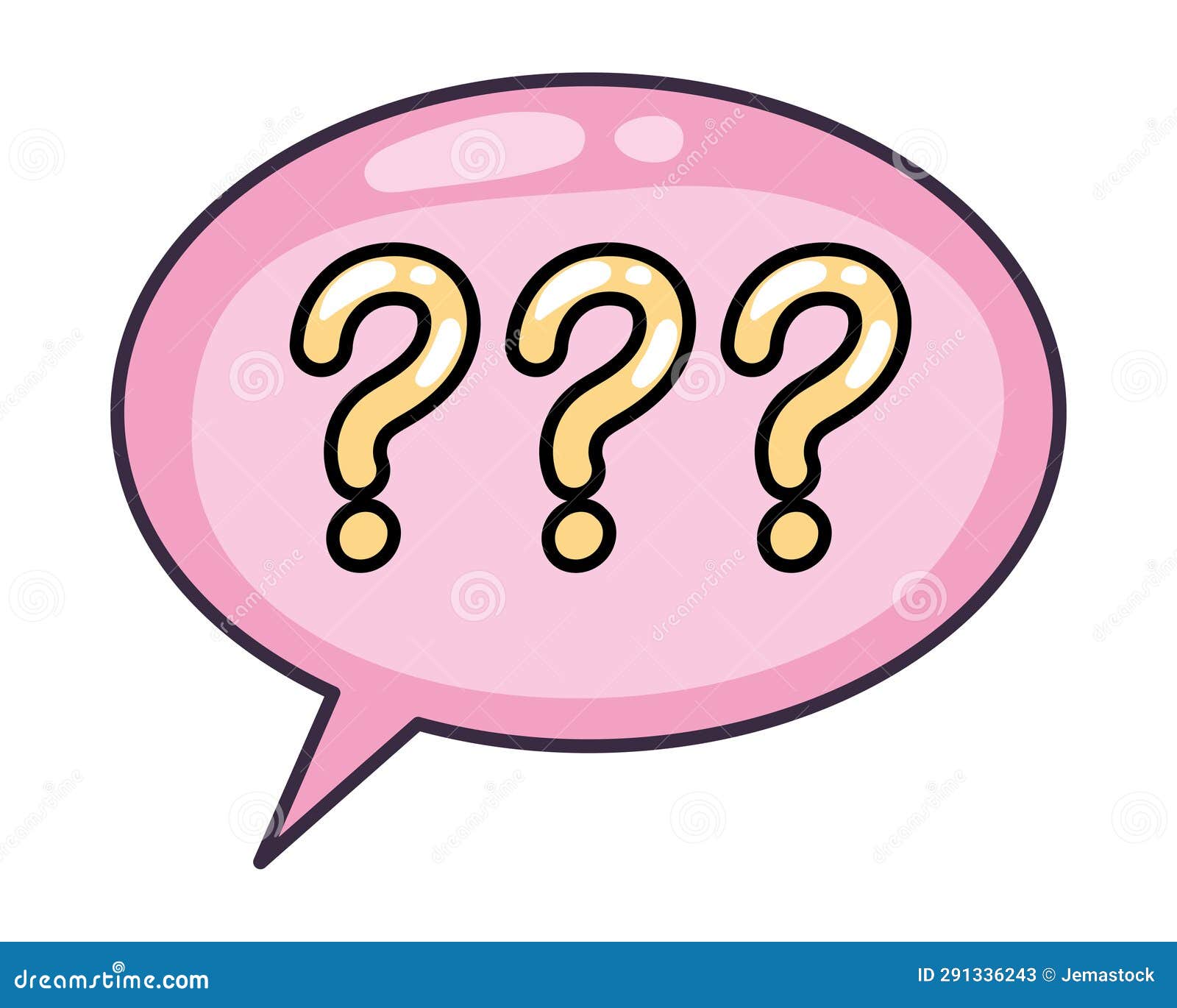Speech Bubble with Interrogation Sign Design Stock Vector ...