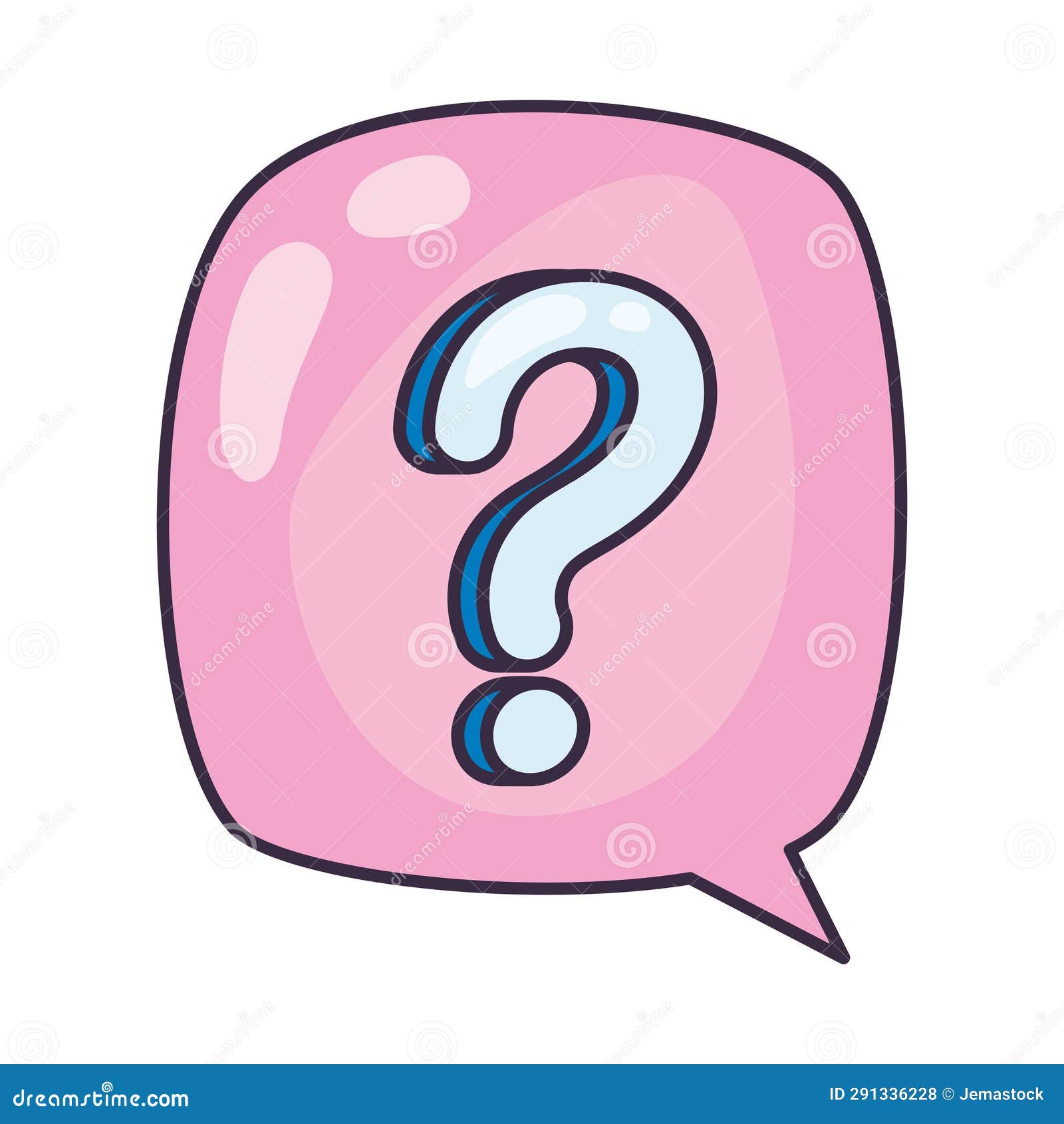 Speech Bubble with Interrogation Sign Dialog Stock Vector ...