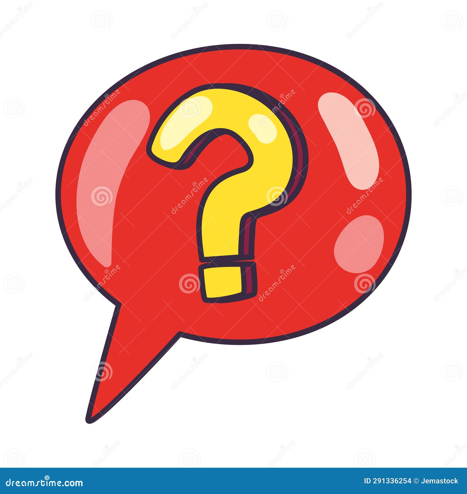 Speech Bubble with Interrogation Sign Help Stock Illustration ...