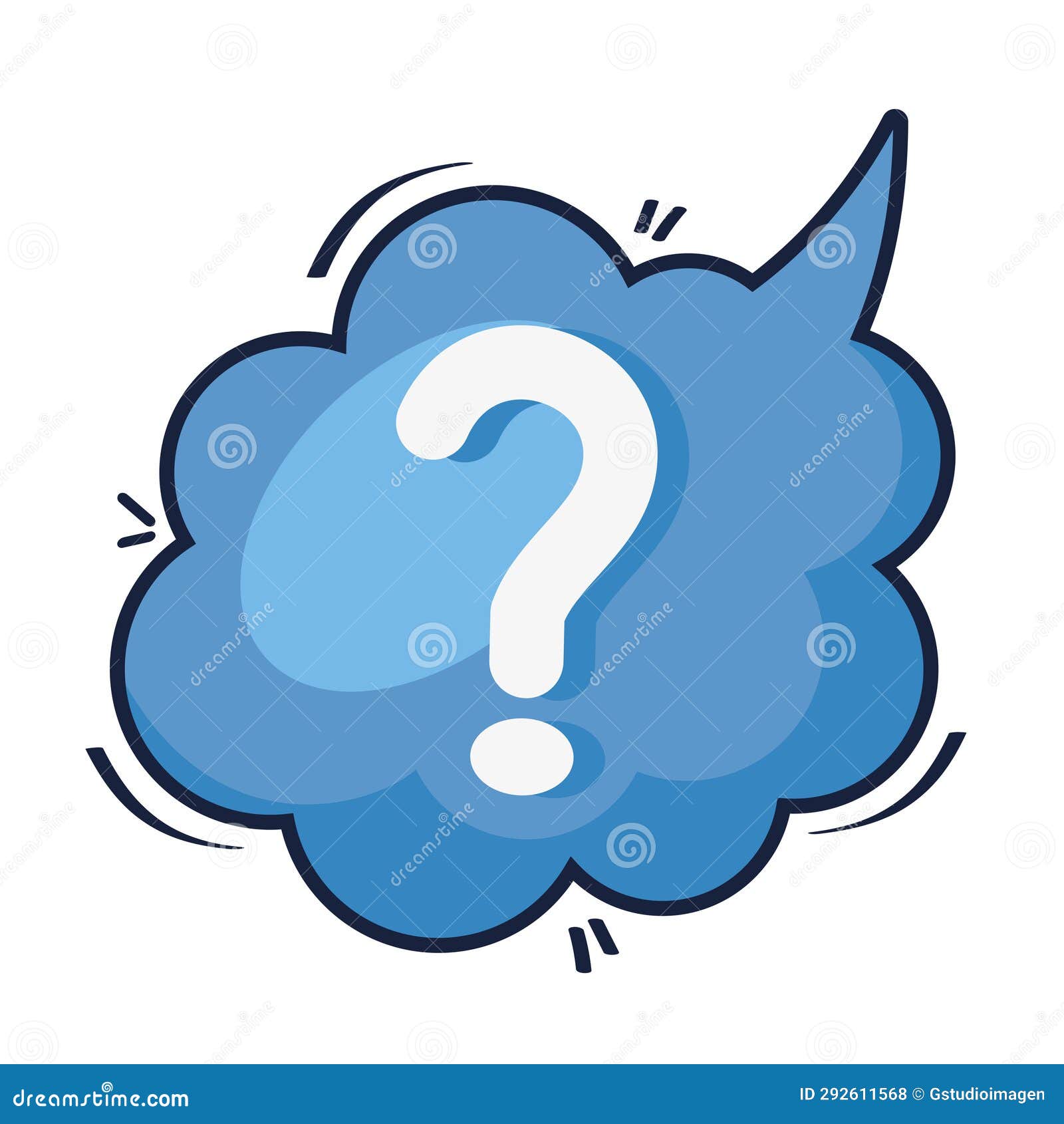 Speech Bubble with Interrogation Sign Message Stock Illustration ...