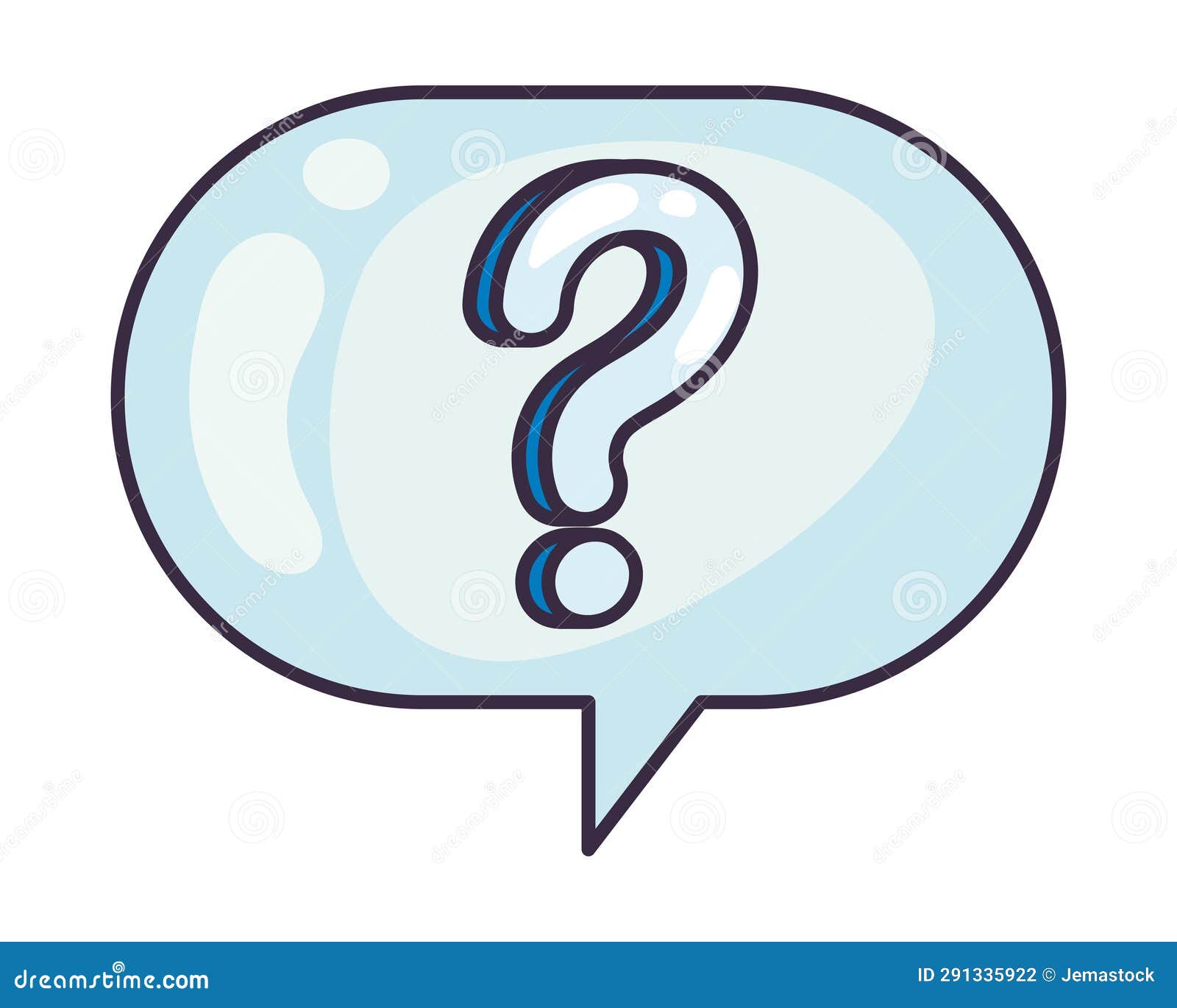 Speech Bubble with Interrogation Sign Social Media Stock Vector ...