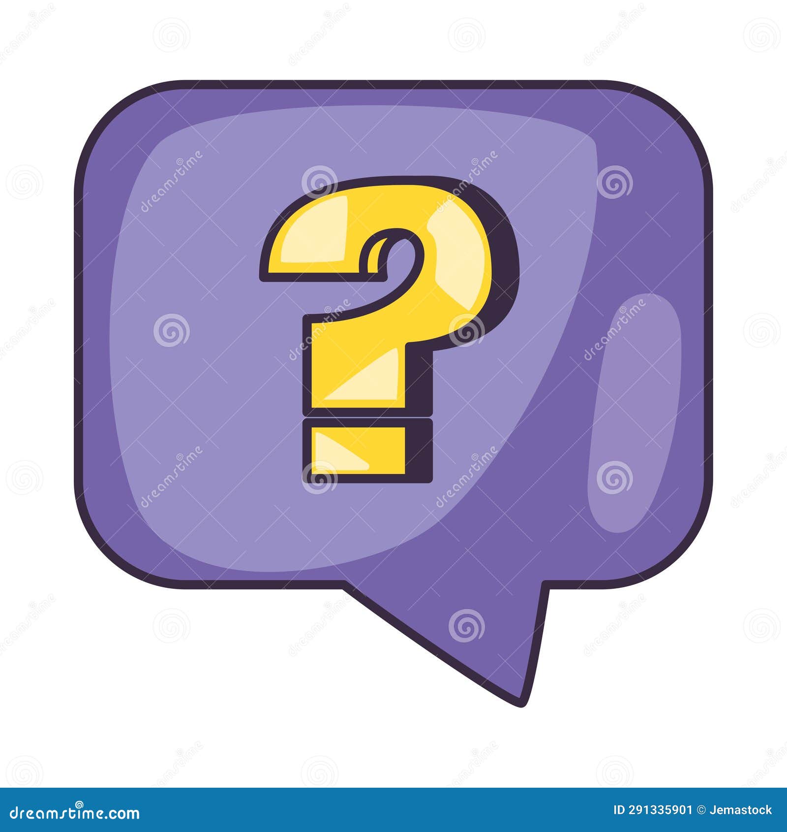 Speech Bubble with Interrogation Sign Talking Stock Illustration ...