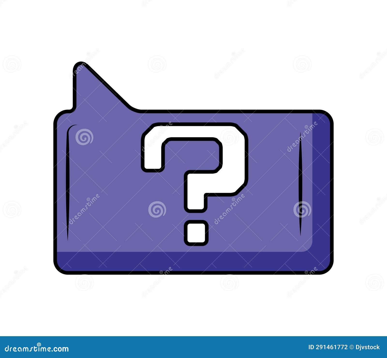 Speech Bubble with Interrogation Sign Vector Icon Stock Illustration ...