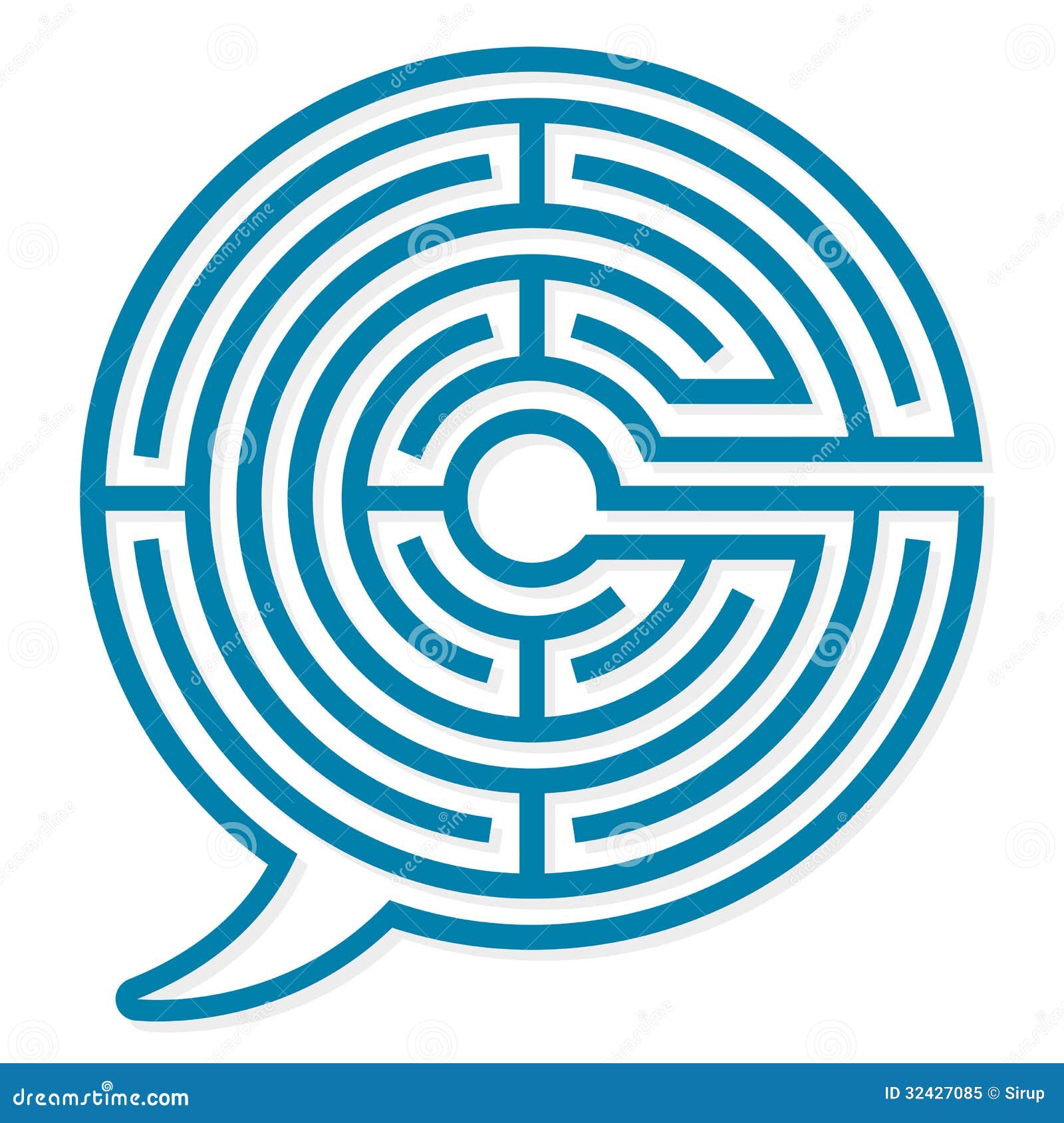 Speech Bubble Labyrinth Puzzle Stock Vector - Illustration of confusion ...