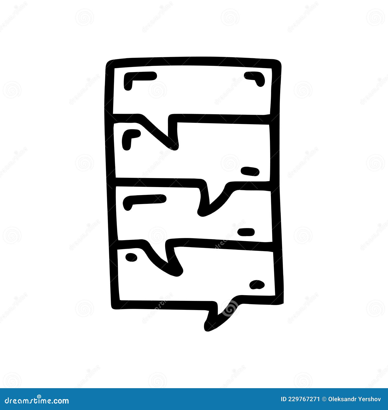 Speech Bubble Line Vector Doodle Simple Icon Stock Vector ...