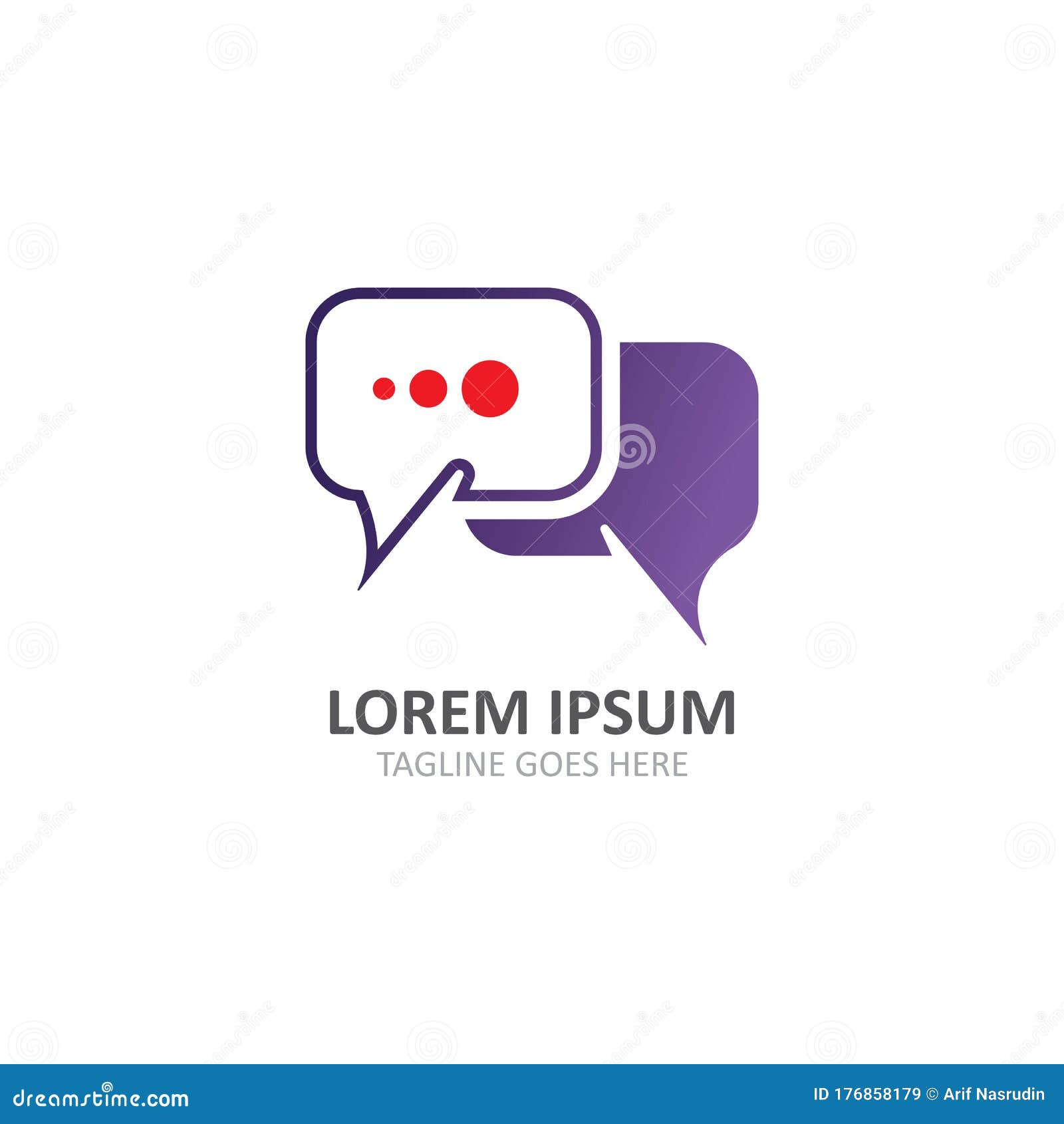 Speech Bubble Logo Symbol Communication Creative Template Design Stock ...