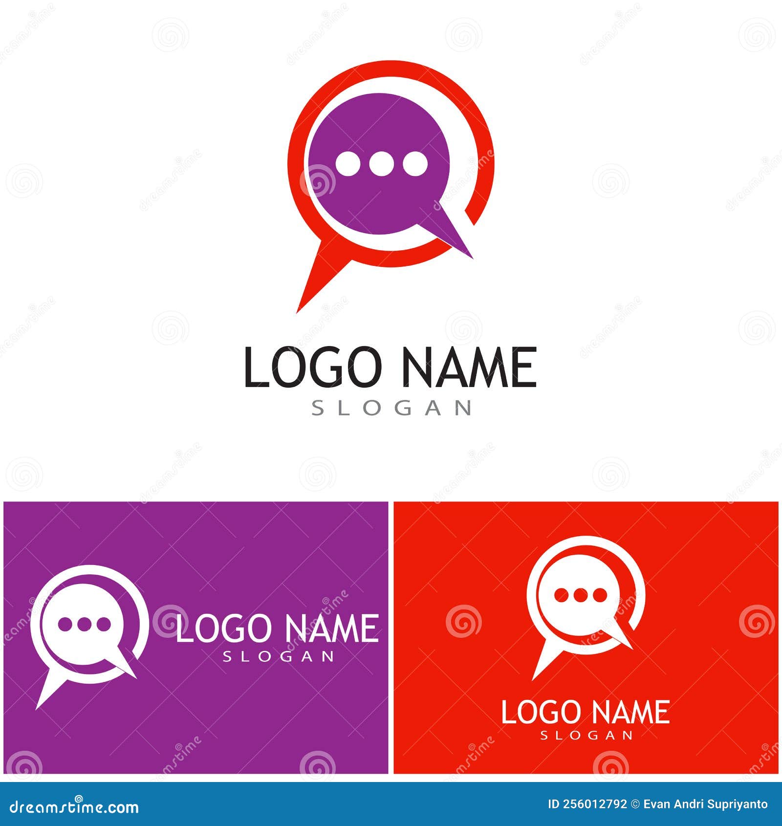 Speech Bubble Logo Template Vector Illustration Stock Vector ...
