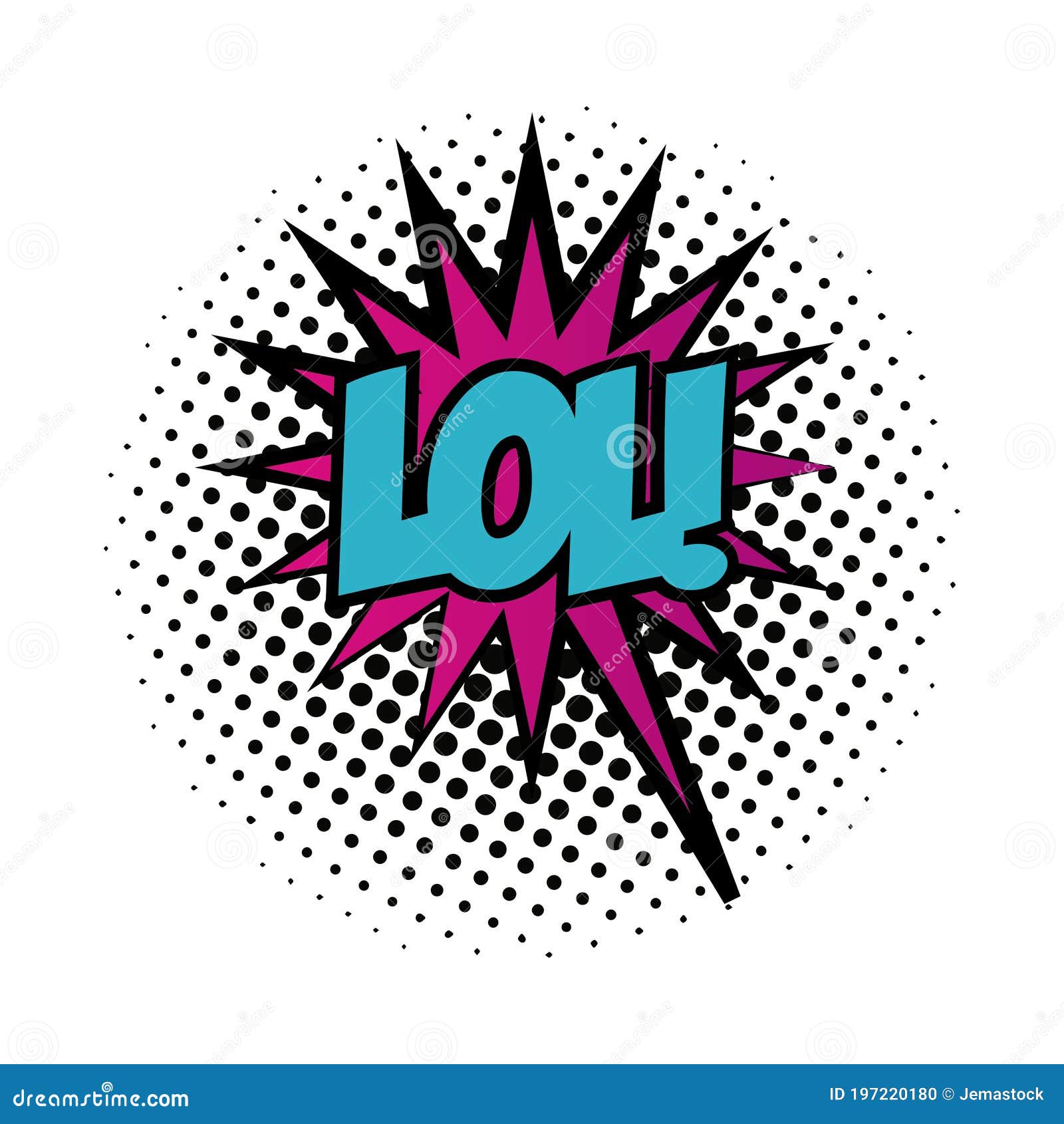 Speech Bubble with Lol Word Pop Art Fill Style Stock Vector ...