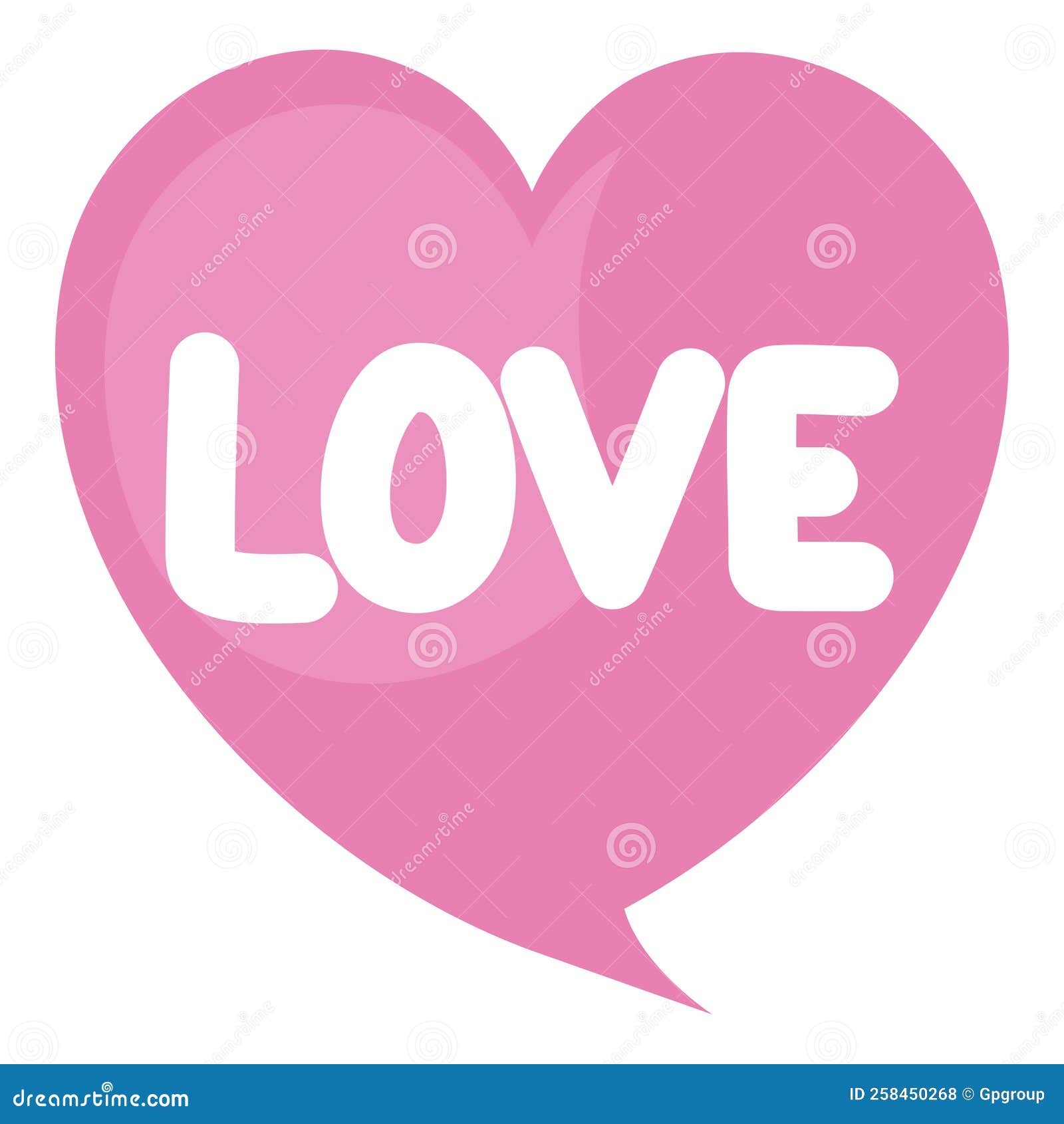 Speech Bubble with Love Lettering Stock Vector - Illustration of text ...