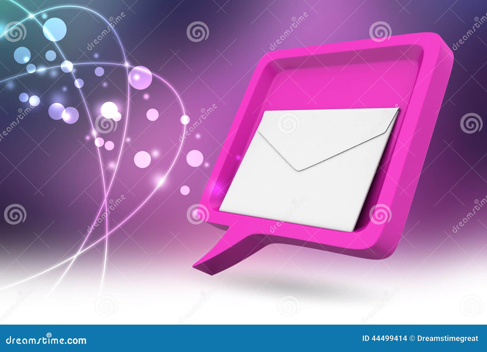 Speech bubble with mail stock illustration. Illustration of postal ...