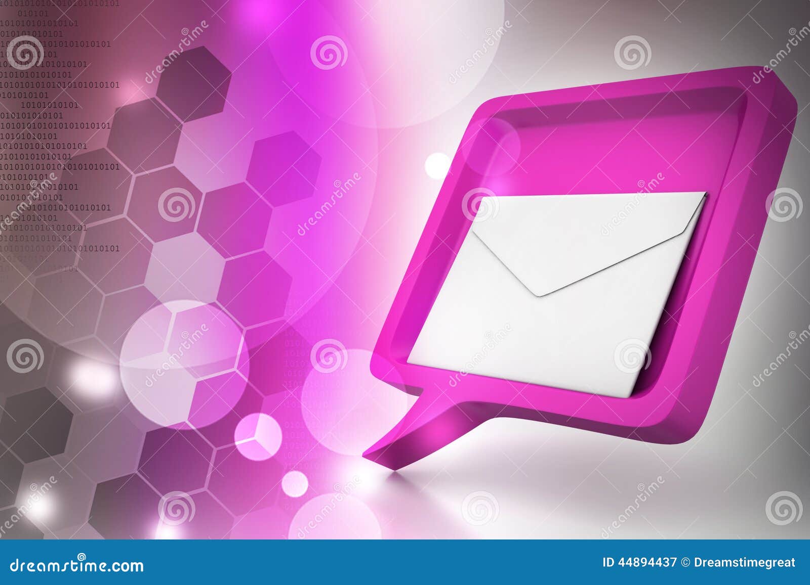 Speech bubble with mail stock illustration. Illustration of message ...