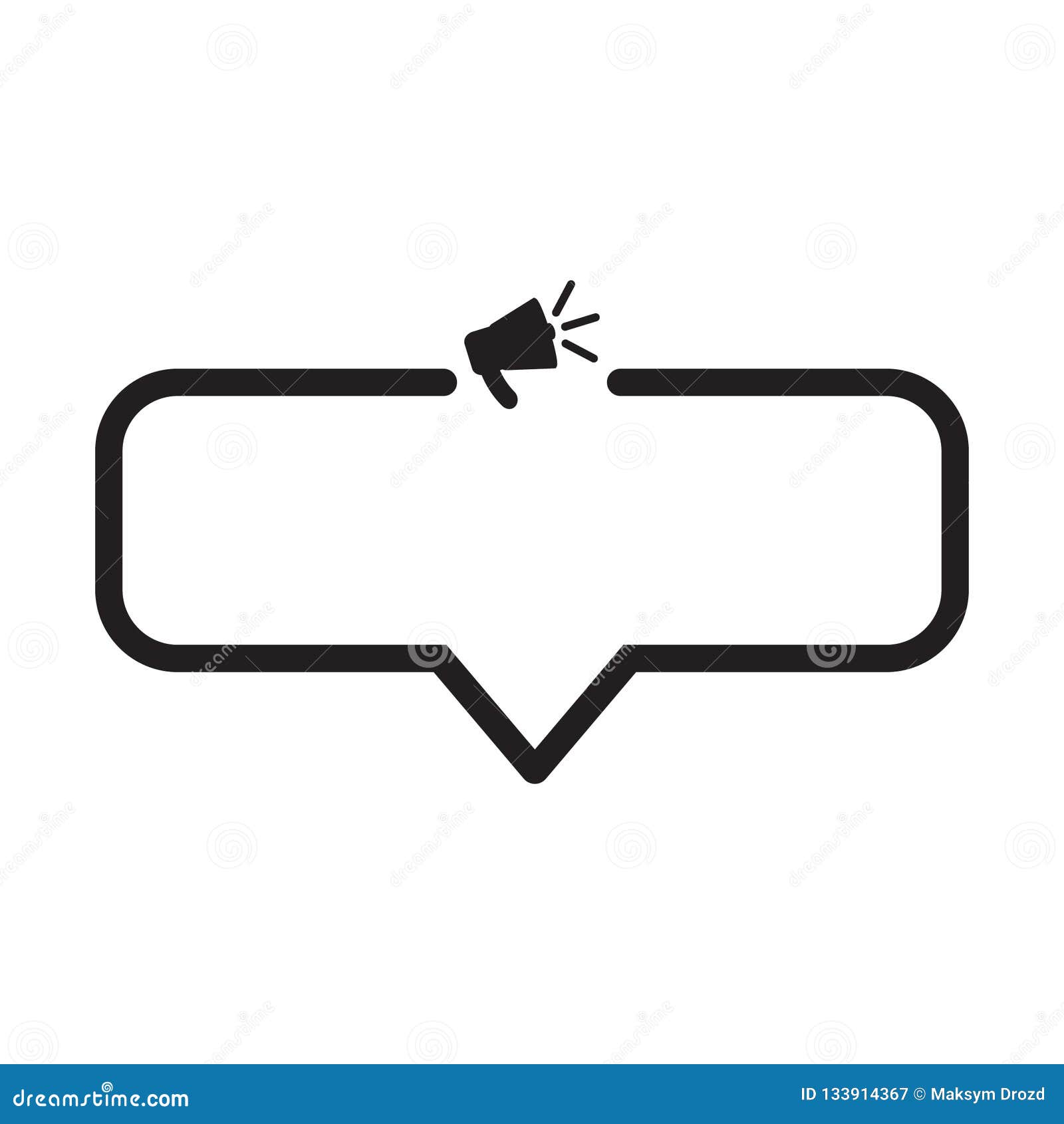 Speech Bubble with Megaphone, Loudspeaker Stock Vector - Illustration ... Speech Bubble with Megaphone, Loudspeaker Stock Vector - Illustration ...