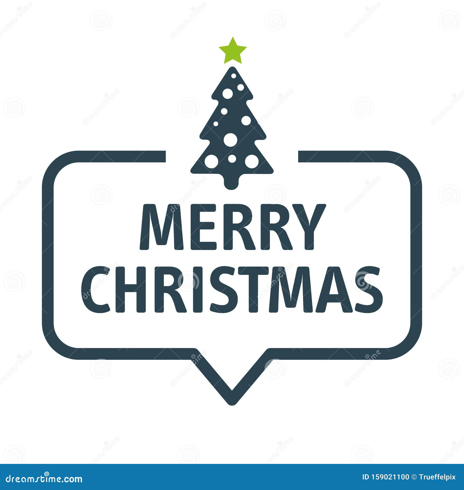 Speech Bubble - Merry Christmas Stock Vector - Illustration of ...