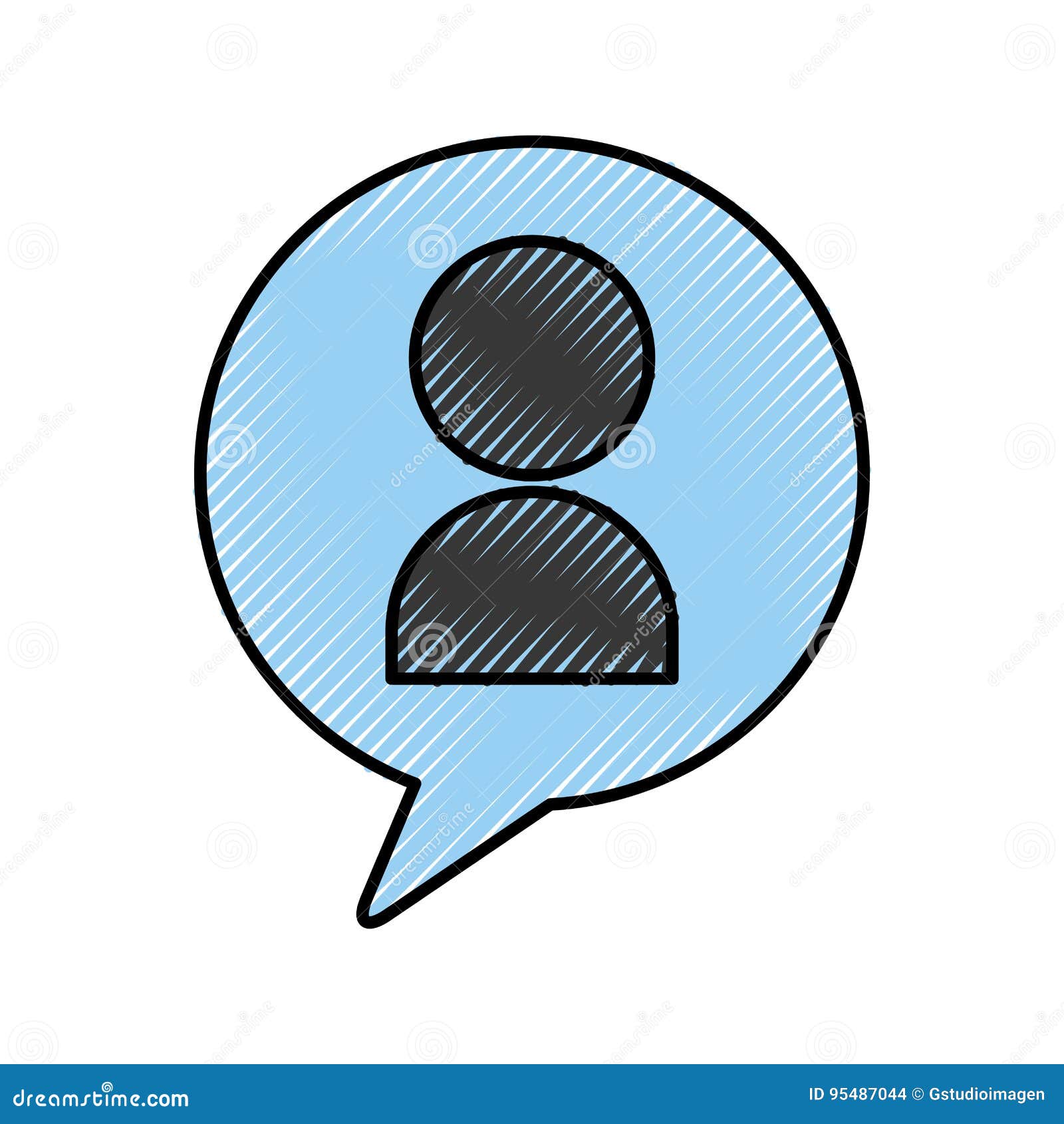 Speech Bubble Message with Avatar Stock Vector - Illustration of forum ...