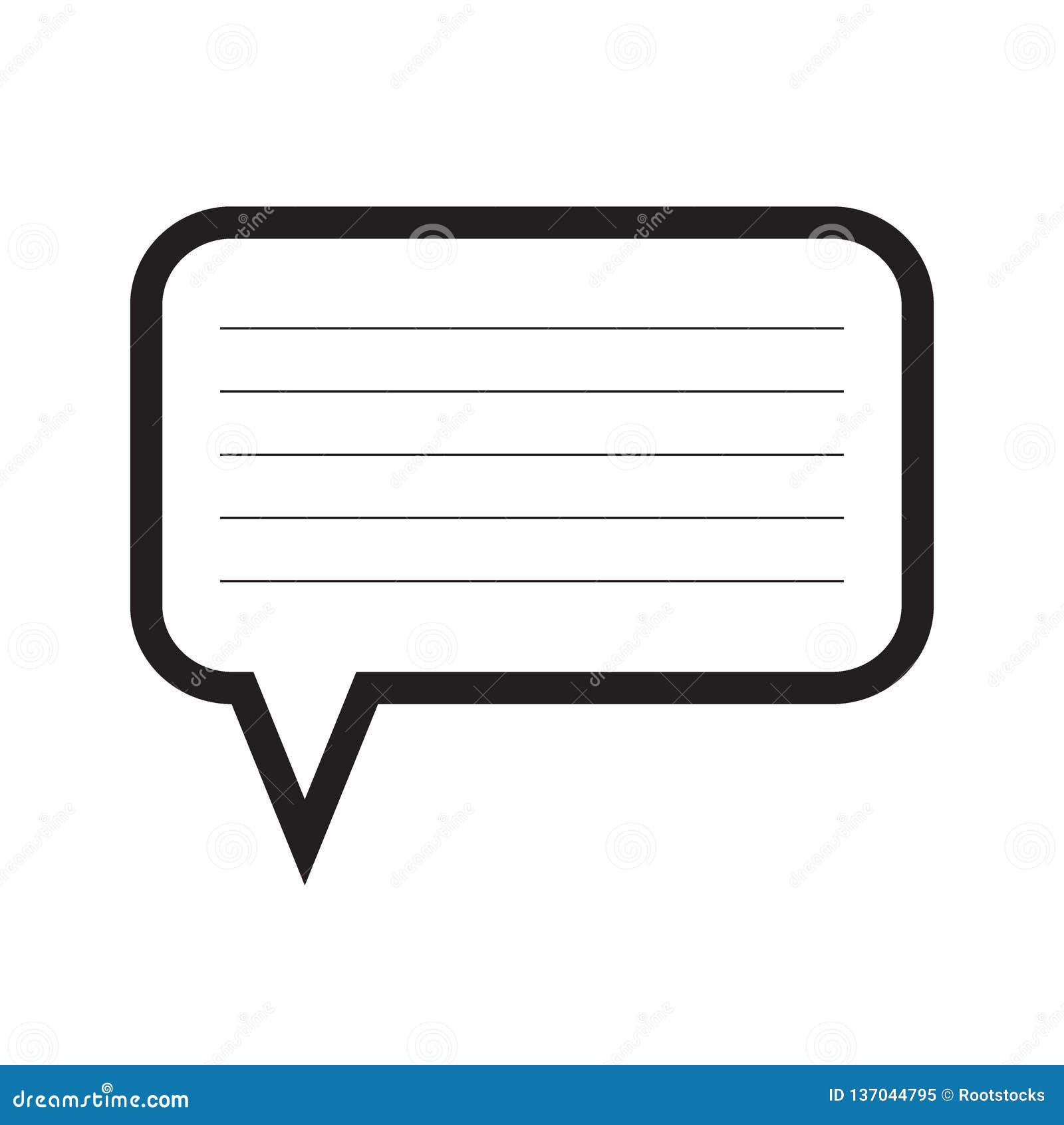 Speech bubble. Message box stock illustration. Illustration of ...