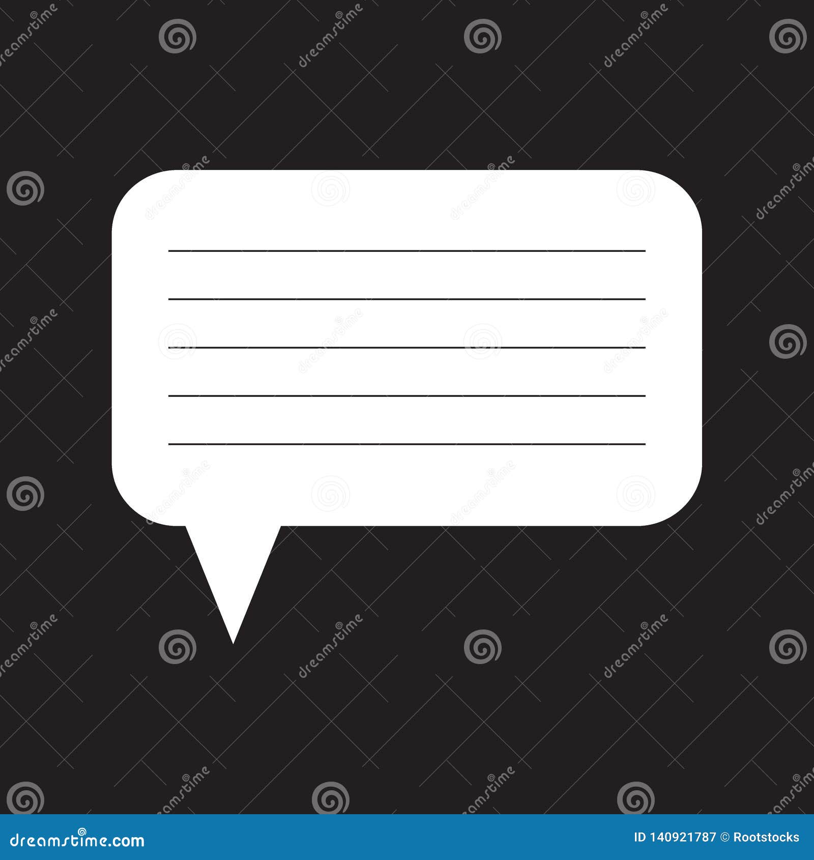 Speech bubble. Message box stock vector. Illustration of flat - 140921787