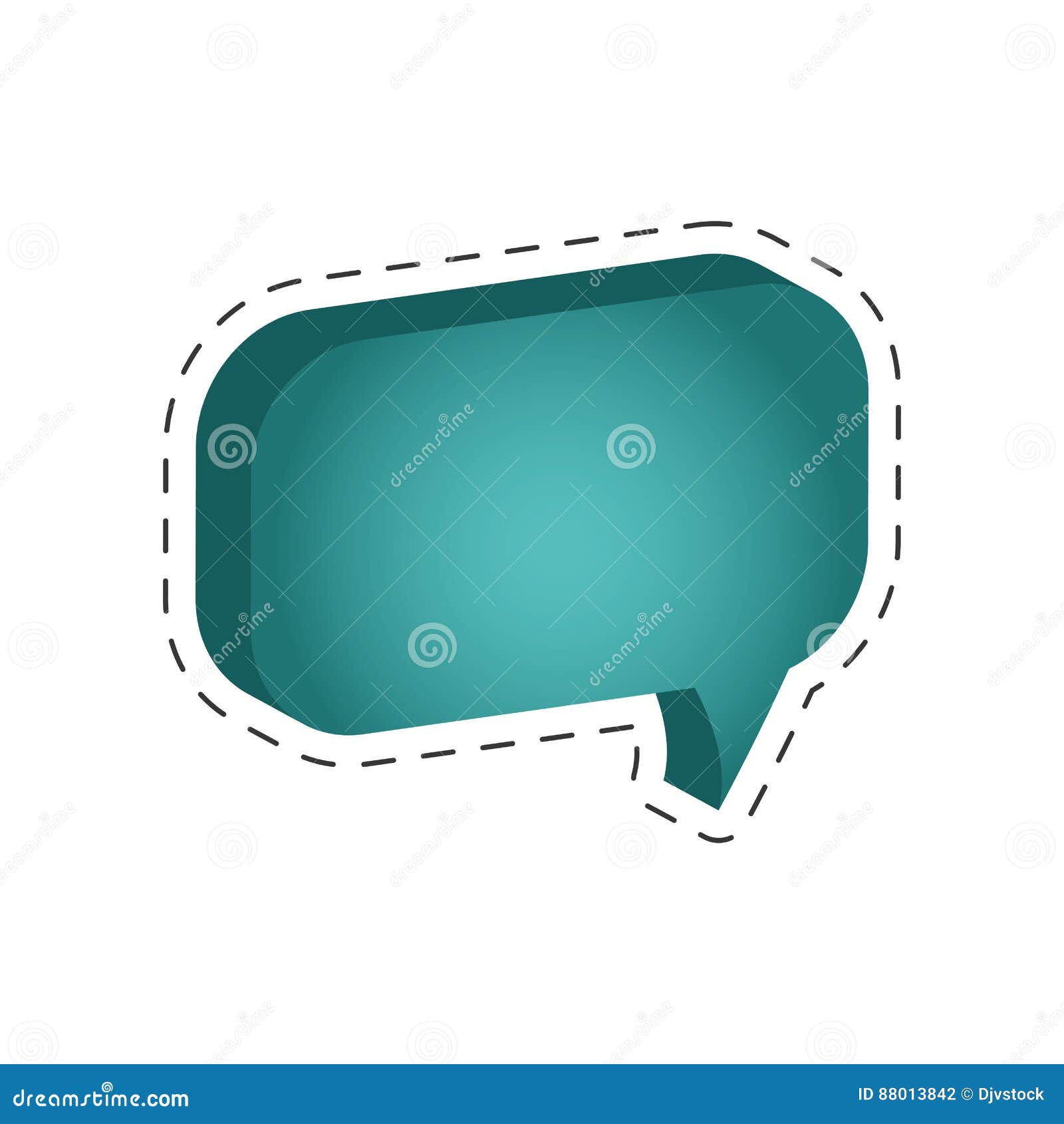 Speech Bubble Message Cut Line Stock Illustration - Illustration of ...