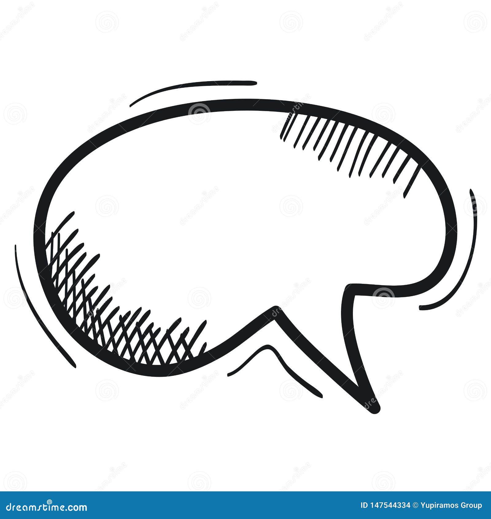 Speech Bubble Message Drawing Stock Vector - Illustration of modern ...