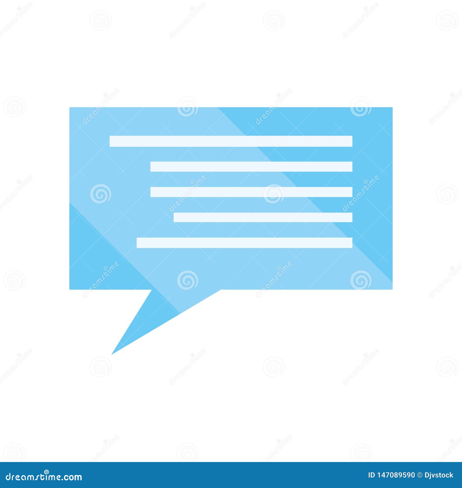 Speech bubble message icon stock illustration. Illustration of think ...