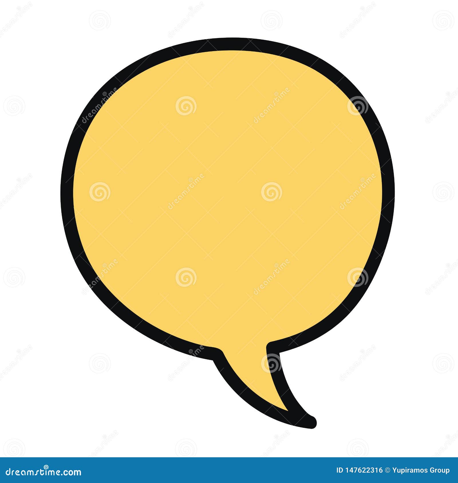 Speech bubble message icon stock vector. Illustration of bright - 147622316