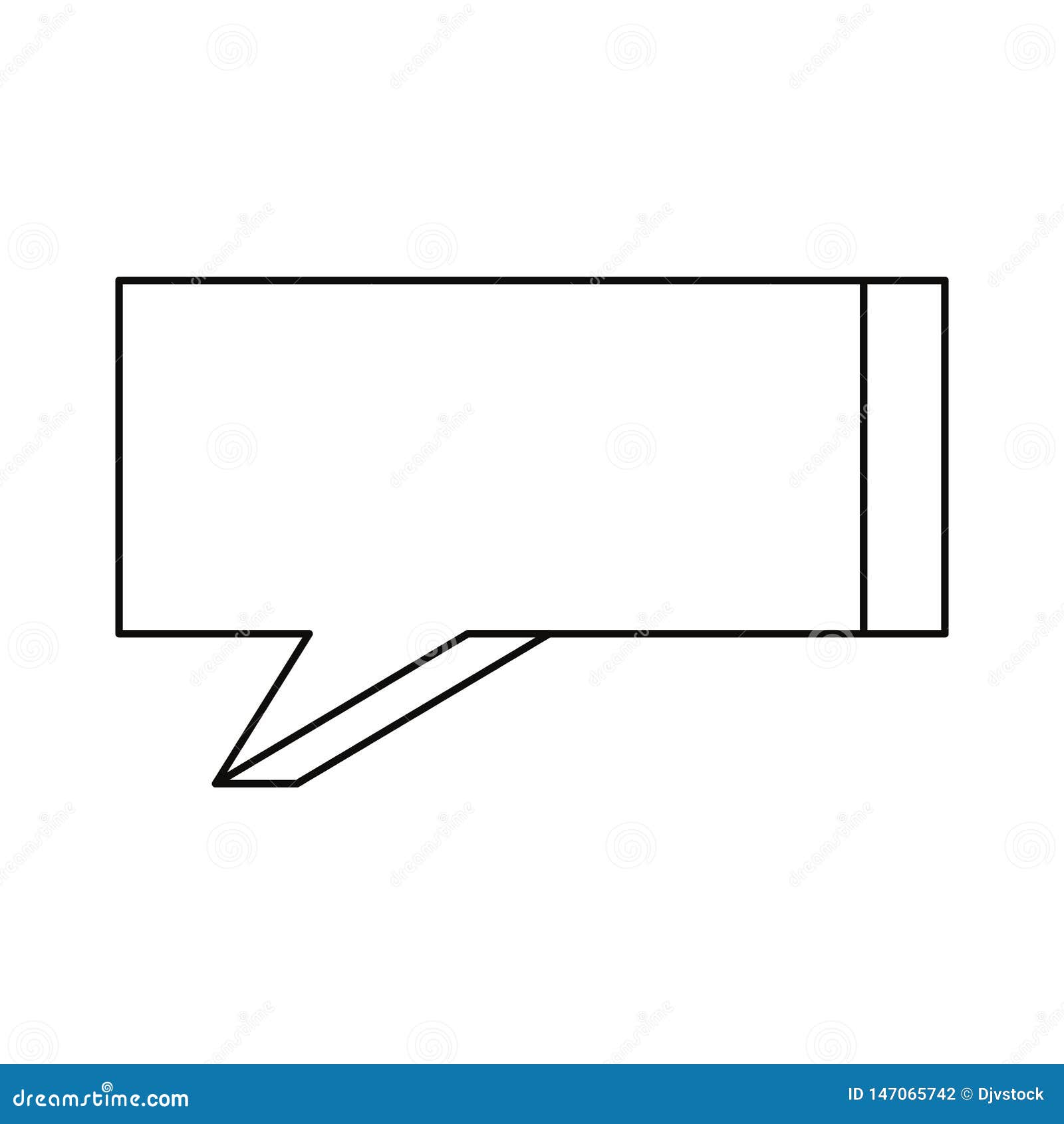 Speech bubble message icon stock illustration. Illustration of blank ...
