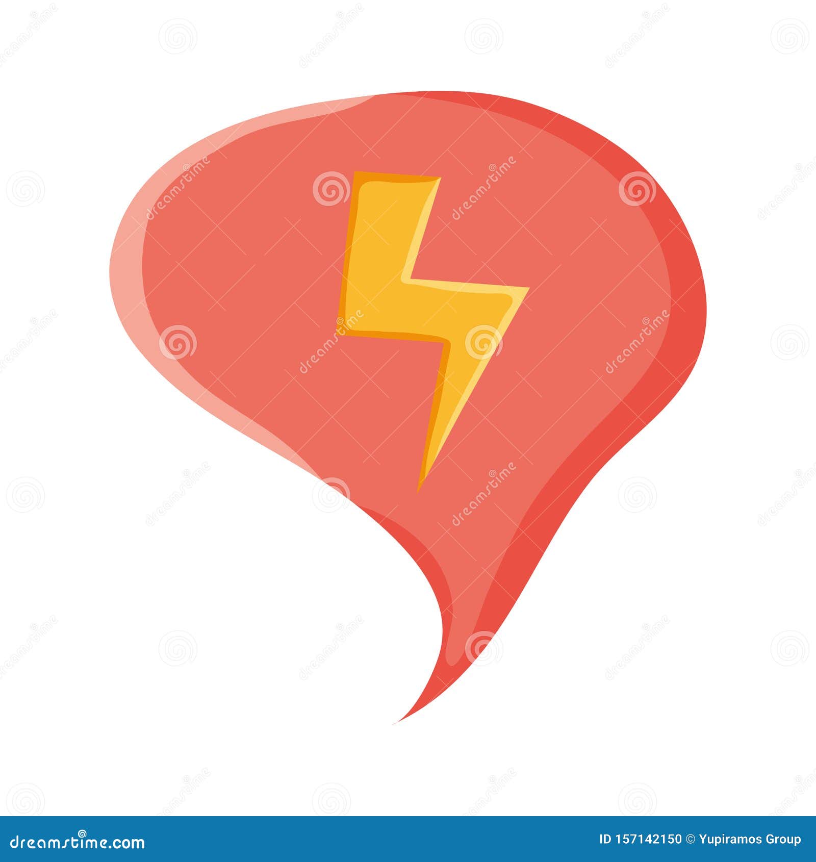 Speech Bubble Message with Power Ray Stock Vector - Illustration of ...