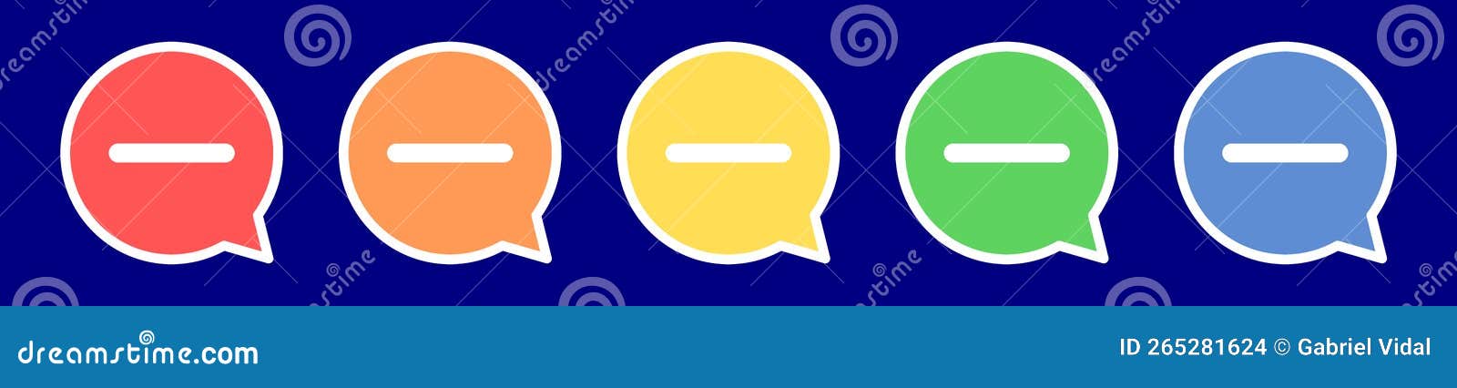 Speech Bubble Minus Sign Icon. Subtract Icon in Various Colors. Stock ...