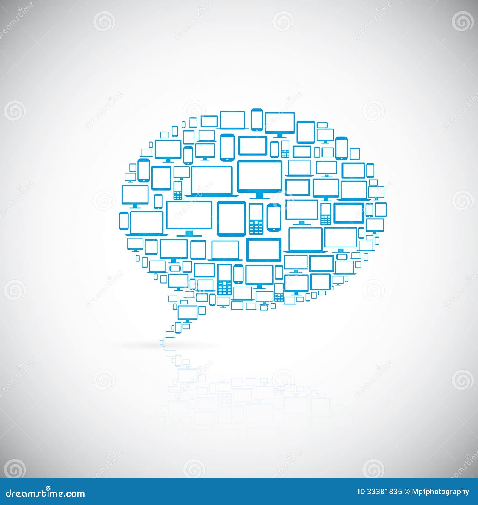 Speech Bubble of Modern Computer Icons Stock Vector - Illustration of ...