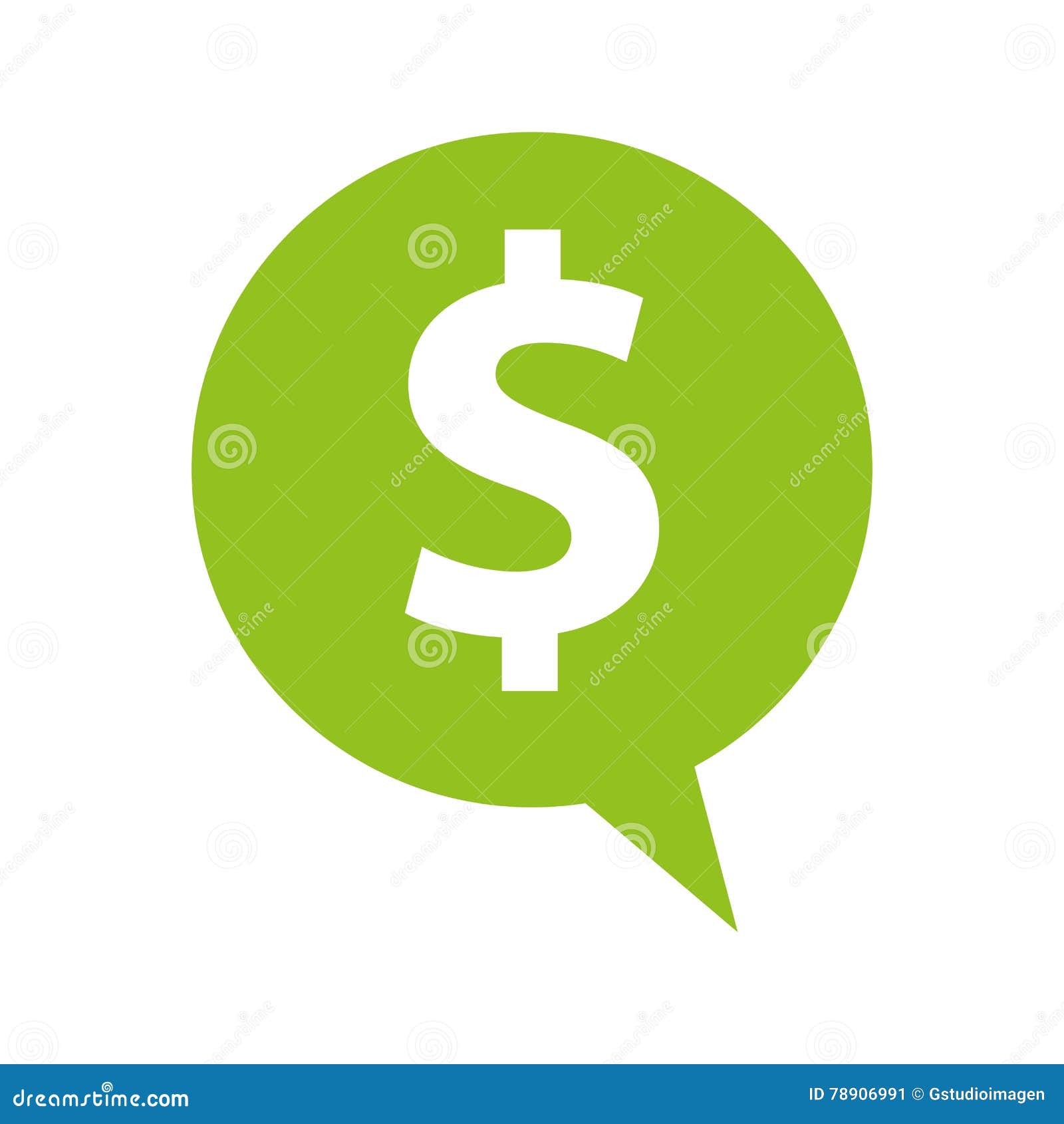 Speech Bubble with Money Symbol Stock Illustration - Illustration of ...