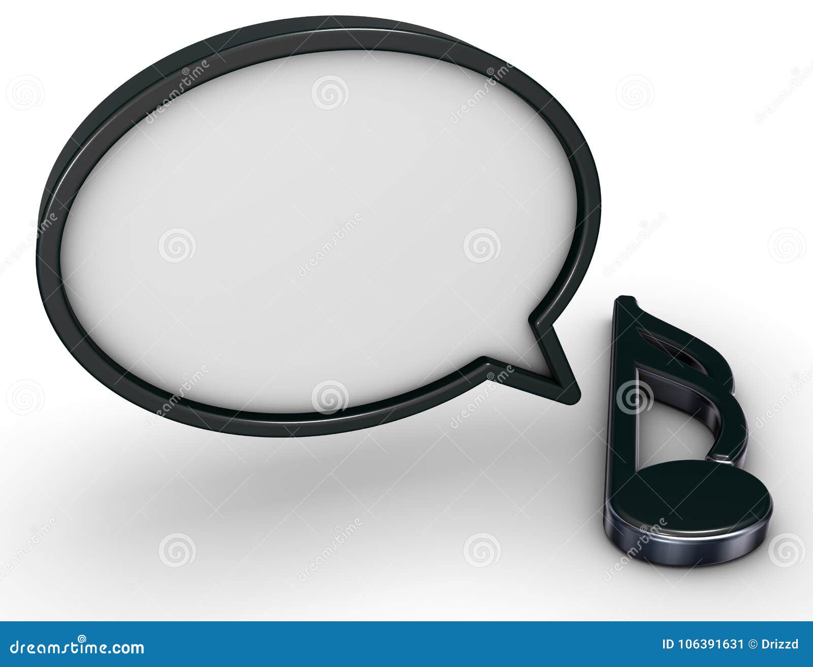 Speech Bubble and Music Note Stock Illustration - Illustration of chord ...