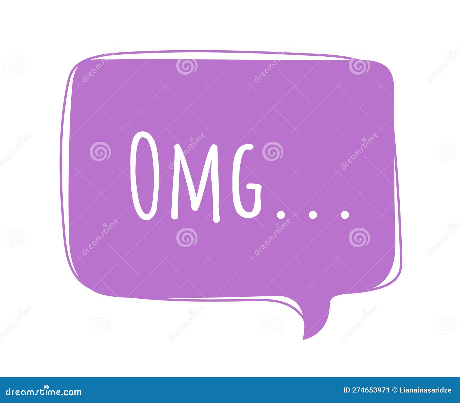 Speech bubble OMG stock vector. Illustration of chat - 274653971