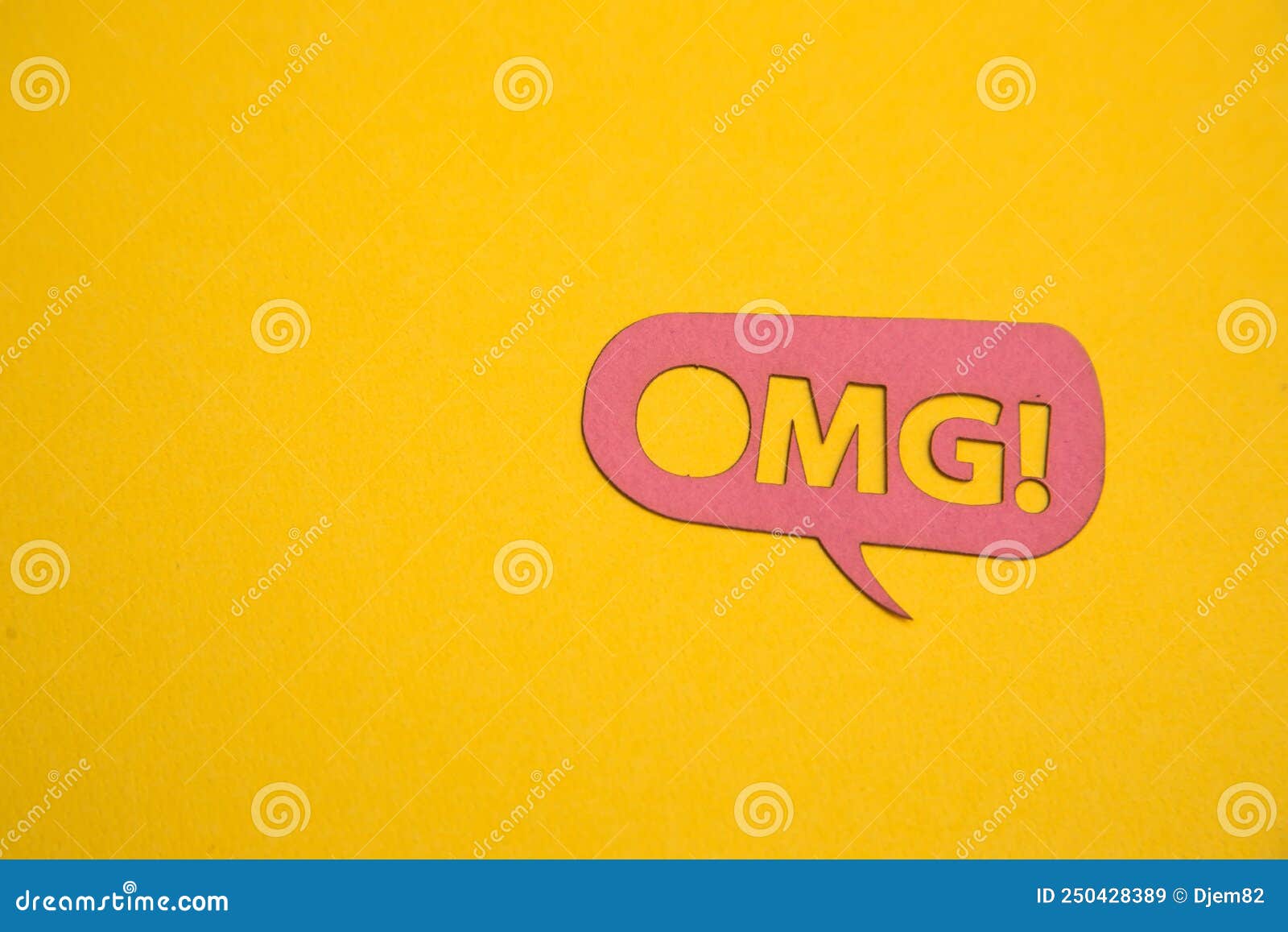 Speech Bubble with Omg Word on Yellow Background Stock Image - Image of ...