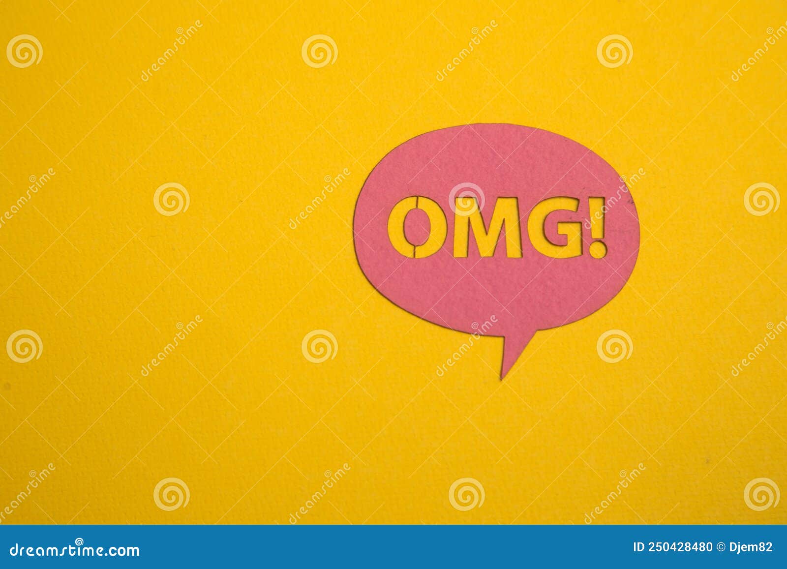 Speech Bubble with Omg Word on Yellow Background Stock Photo - Image of ...