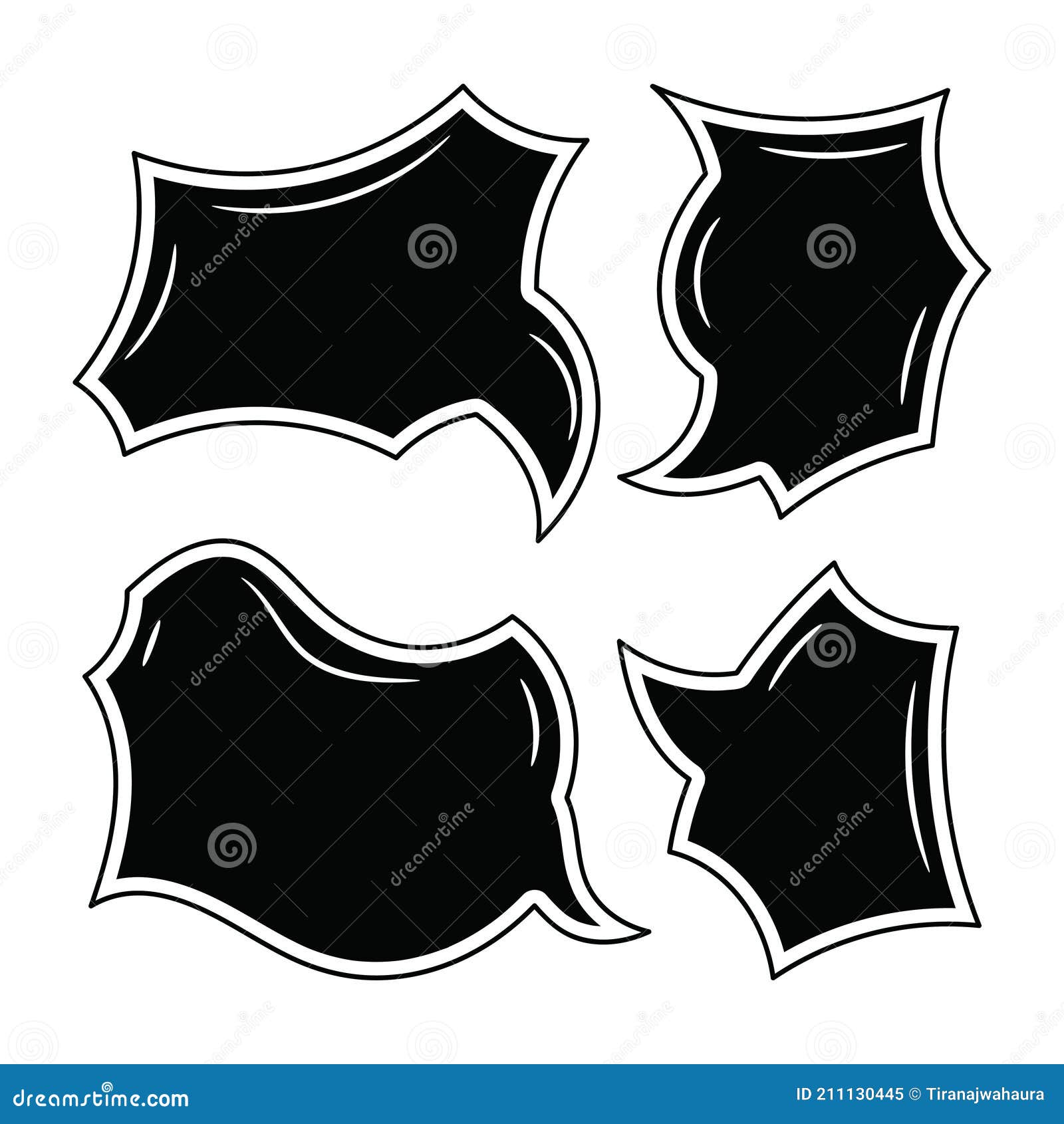 Speech Bubble Outline Vector Collections, Linear Style Pictogram ...