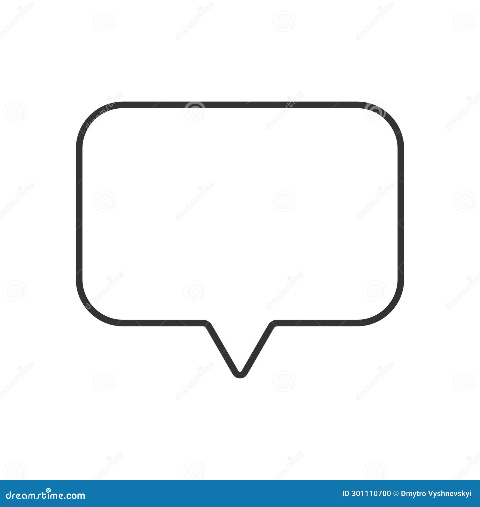 Speech Bubble Outline Vector Illustration Stock Illustration ...