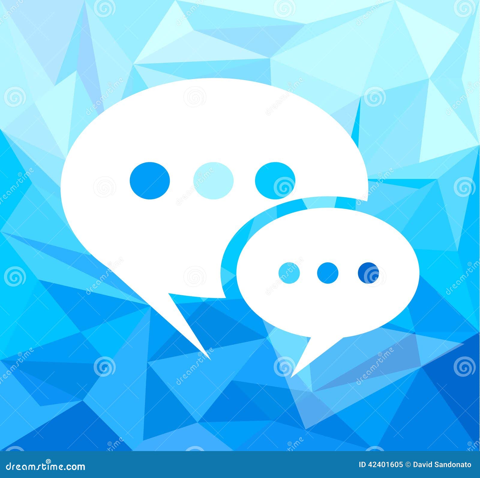 Speech Bubble Over a Hipster Blue Tone Background Stock Image - Image ...
