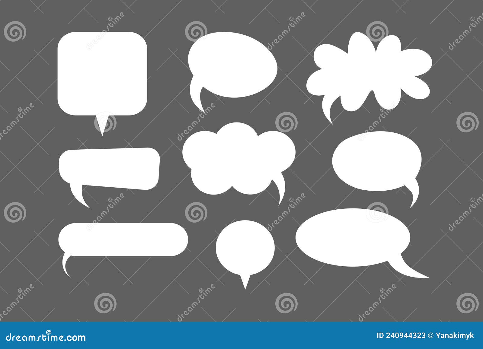Speech Bubble Pack. Bubbles for Dialogue Set Stock Vector ...