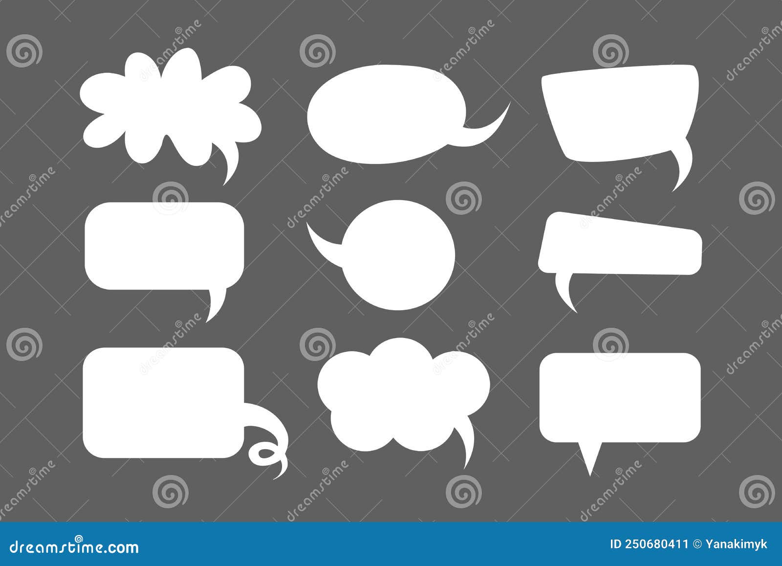Speech Bubble Pack. Bubbles for Dialogue Set Stock Vector ...