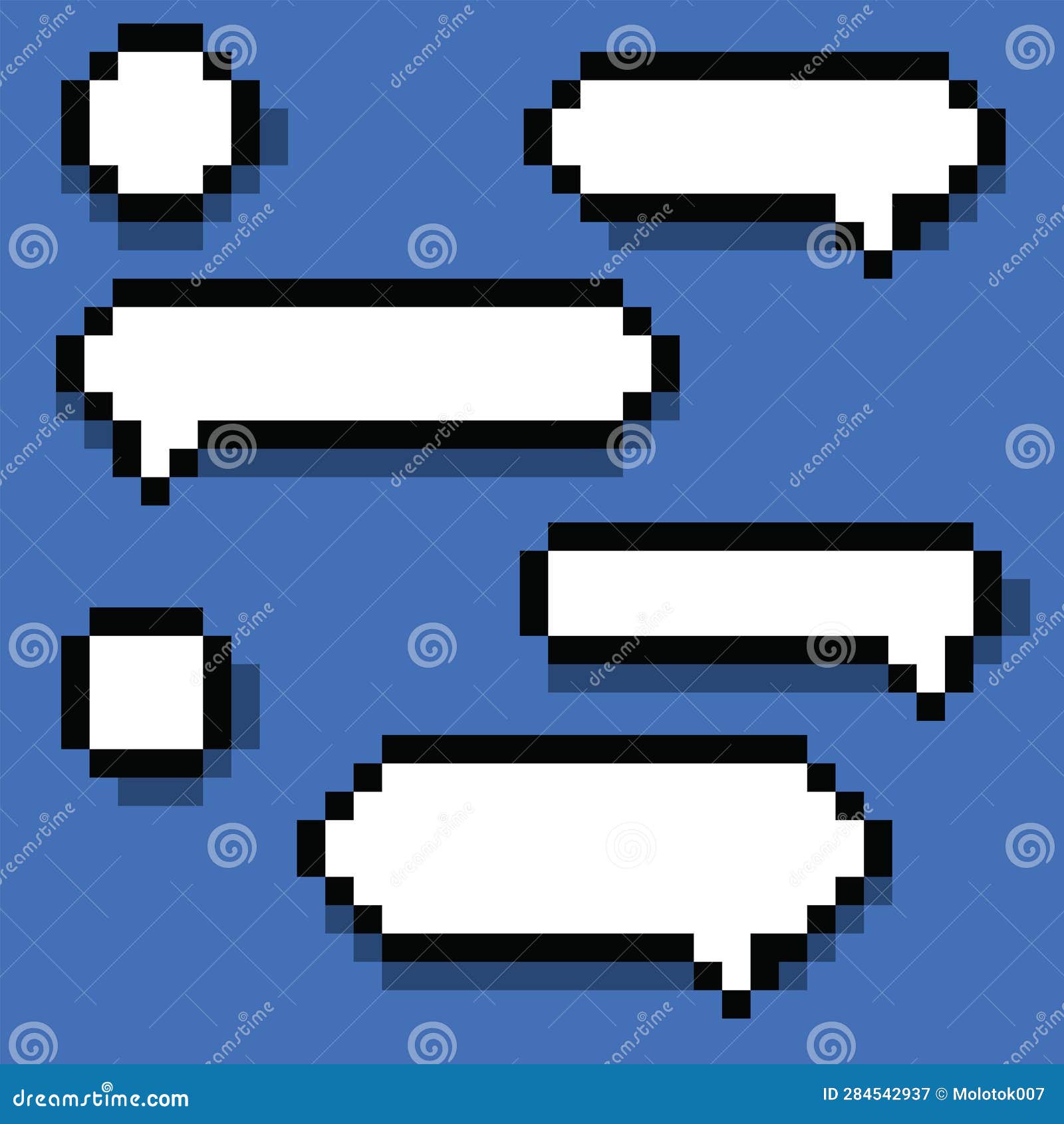 Speech Bubble. Pixel Art Style Stock Vector - Illustration of school ...